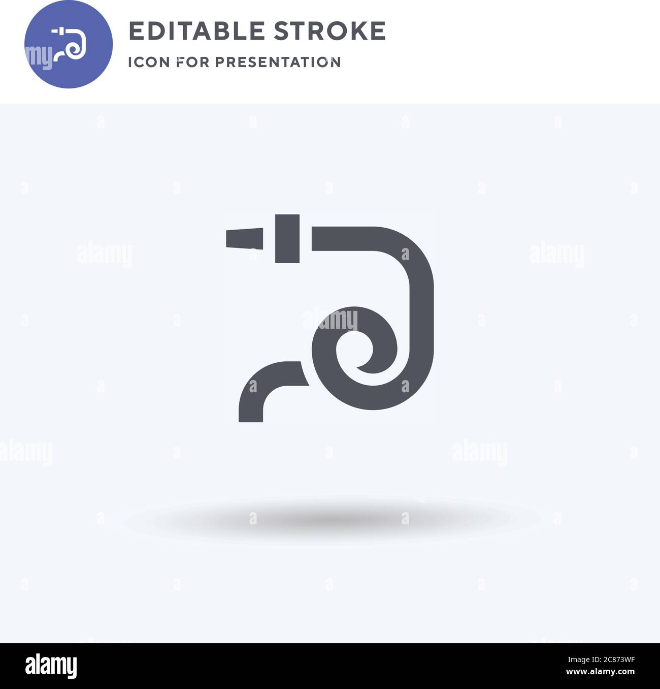 Hose icon vector, filled flat sign, solid pictogram isolated on white ...