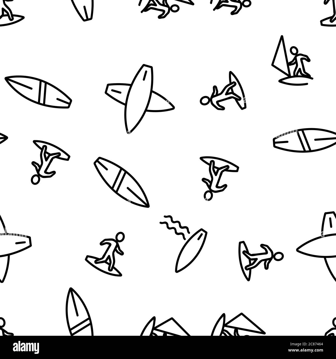 Surfboard Vector Seamless Pattern Stock Vector Image & Art - Alamy