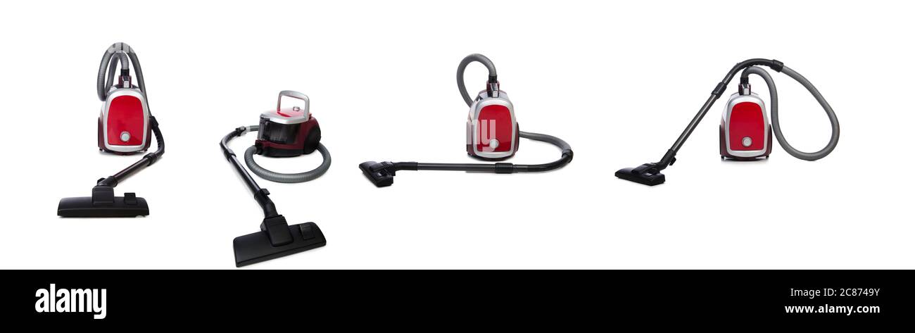 The vacuum cleaner isolated on the white background Stock Photo - Alamy