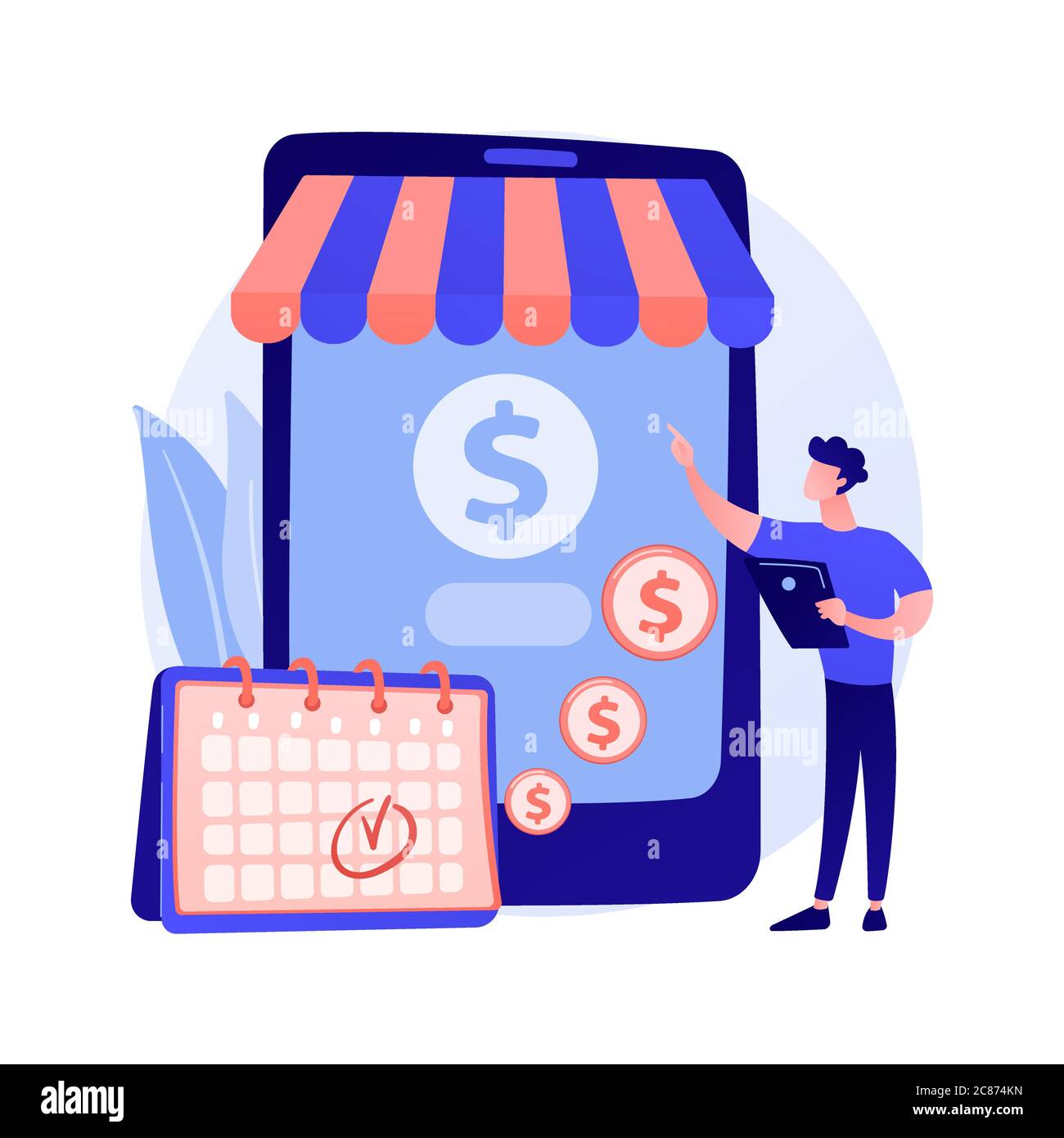 Regular money transfer vector concept metaphor Stock Vector Image & Art ...