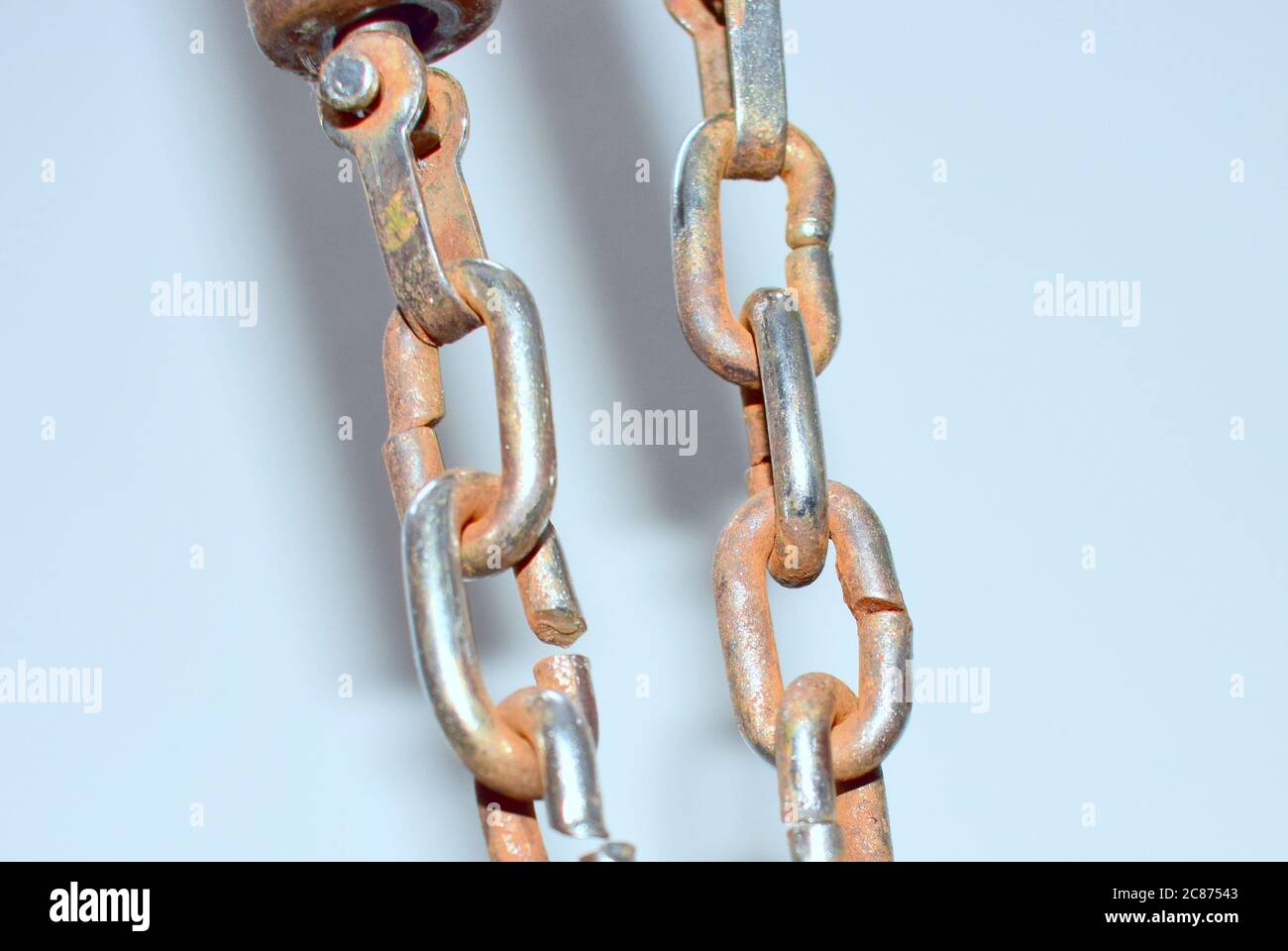 metal chain isolated on white background Stock Photo - Alamy