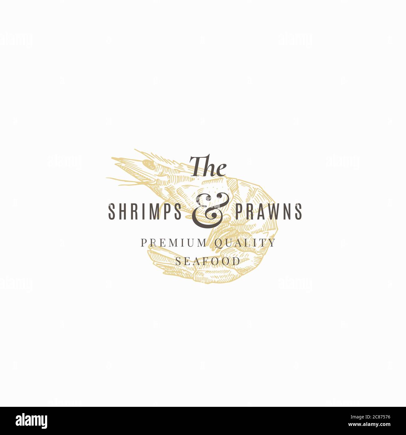 The Shrimps and Prawns Farm Abstract Vector Sign, Symbol or Logo ...