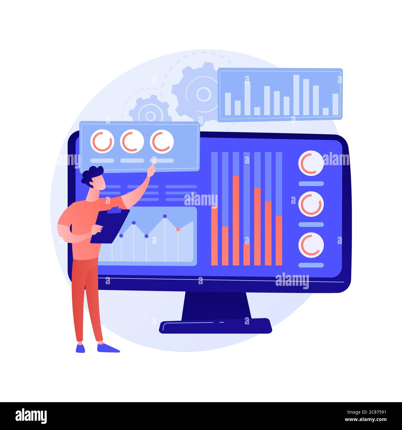 Statistical Data Vector Concept Metaphor Stock Vector Image And Art Alamy 5396