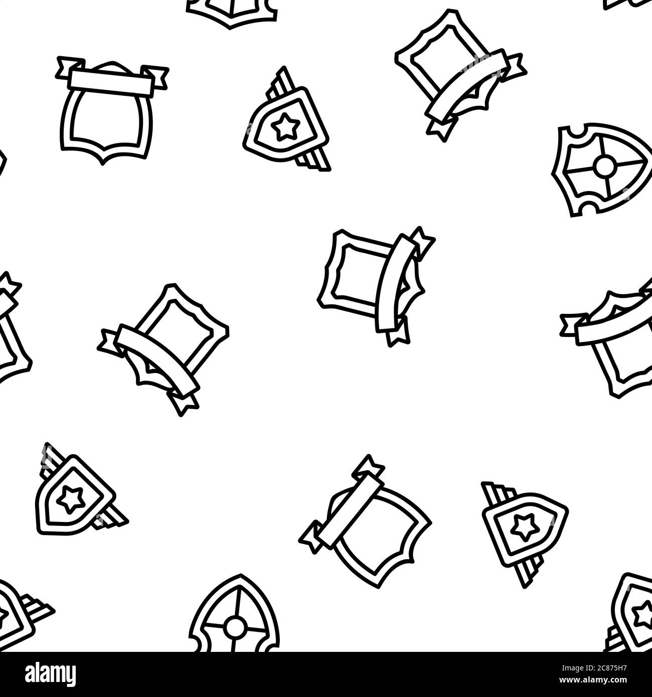 Blazon Shield Shapes Vector Seamless Pattern Stock Vector Image & Art ...