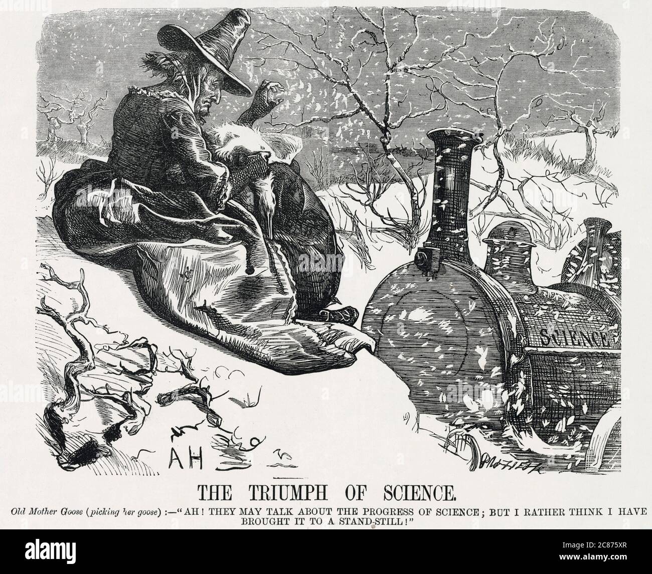 SCIENCE DEFEATED BY NATURE A train is halted by snow. - Ah, but it's ...