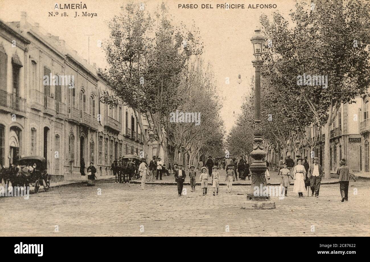 Almeria, Spain - Paseo del Principe Alfonso Stock Photo - Alamy