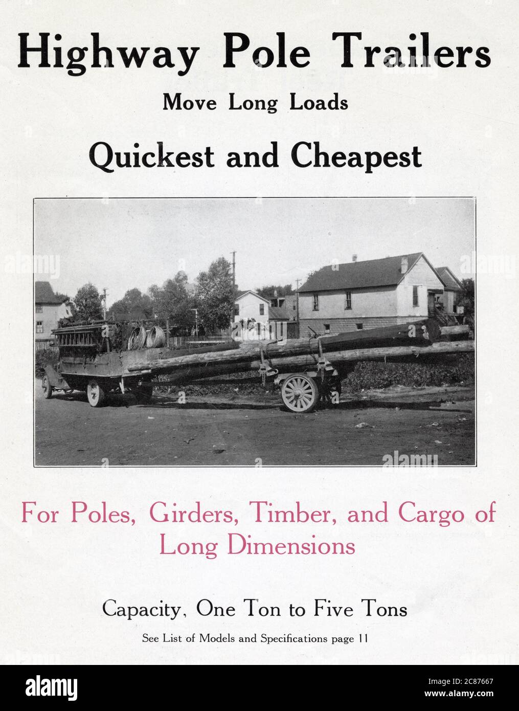 Highway Pole Trailers move long loads, quickest and cheapest. For poles ...