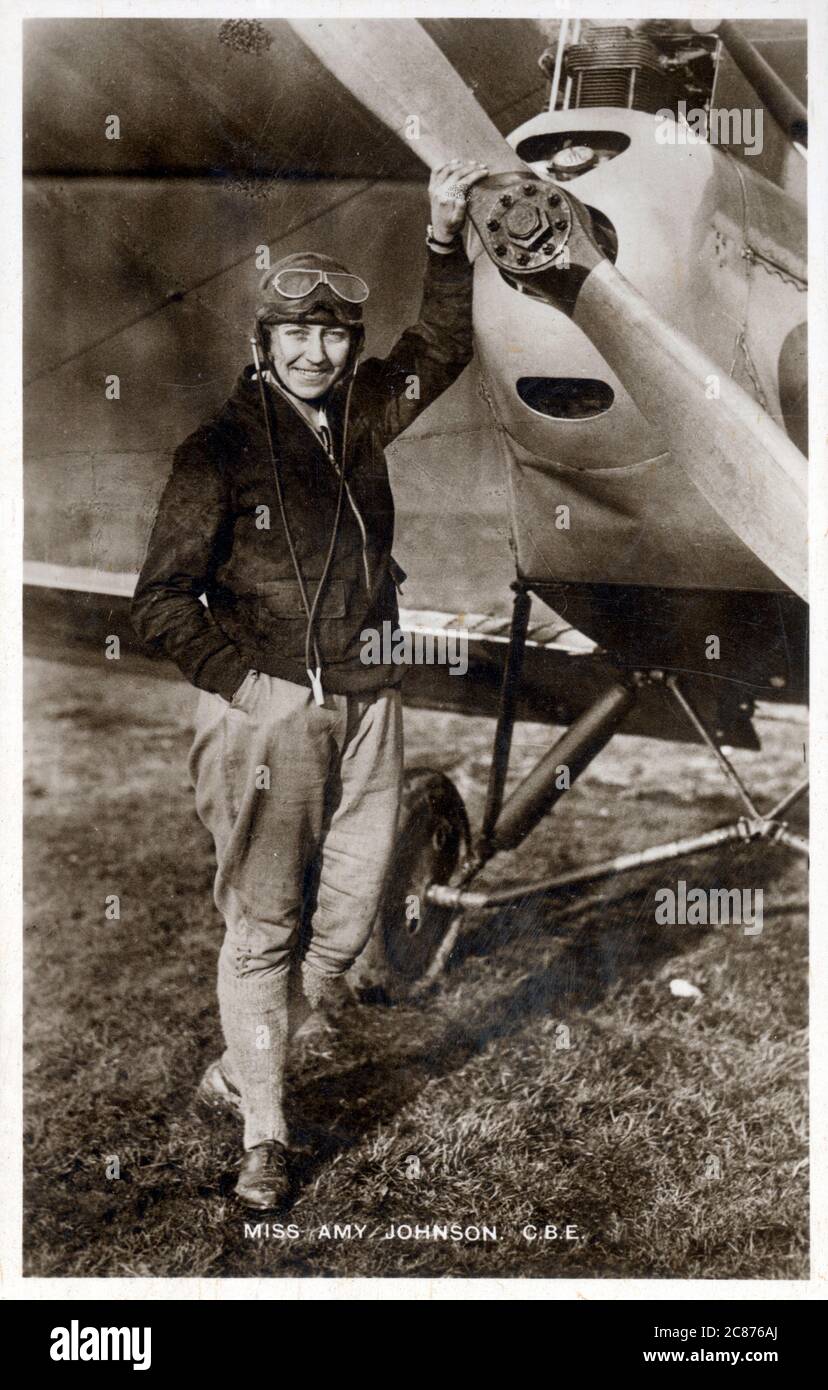 Amy Johnson CBE (1903-1941) - pioneering English female pilot ...