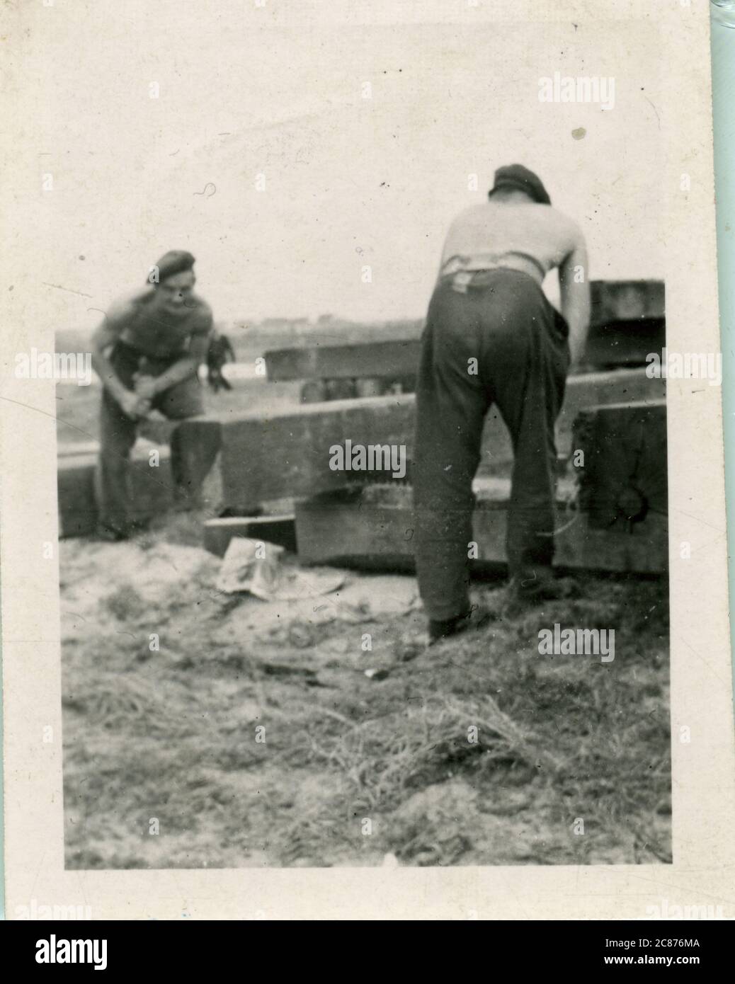 British Army Royal Engineers building The Freeman Bridge Stock Photo ...
