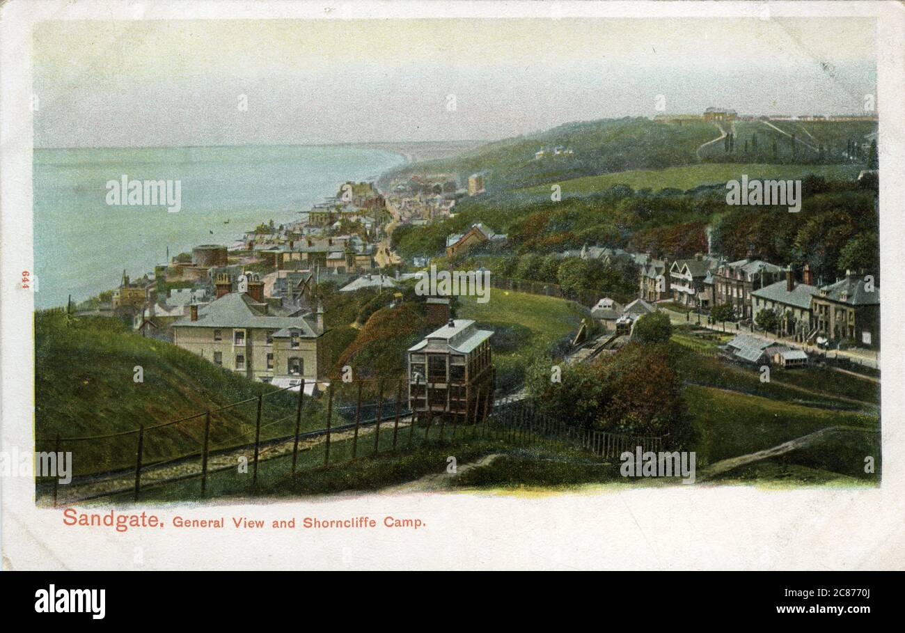 Cliff Railway, Sandgate, Folkestone, Kent, England Stock Photo - Alamy