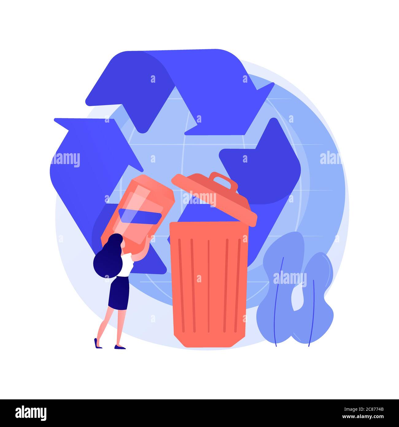 Bin for recyclable waste vector concept metaphor Stock Vector Image ...