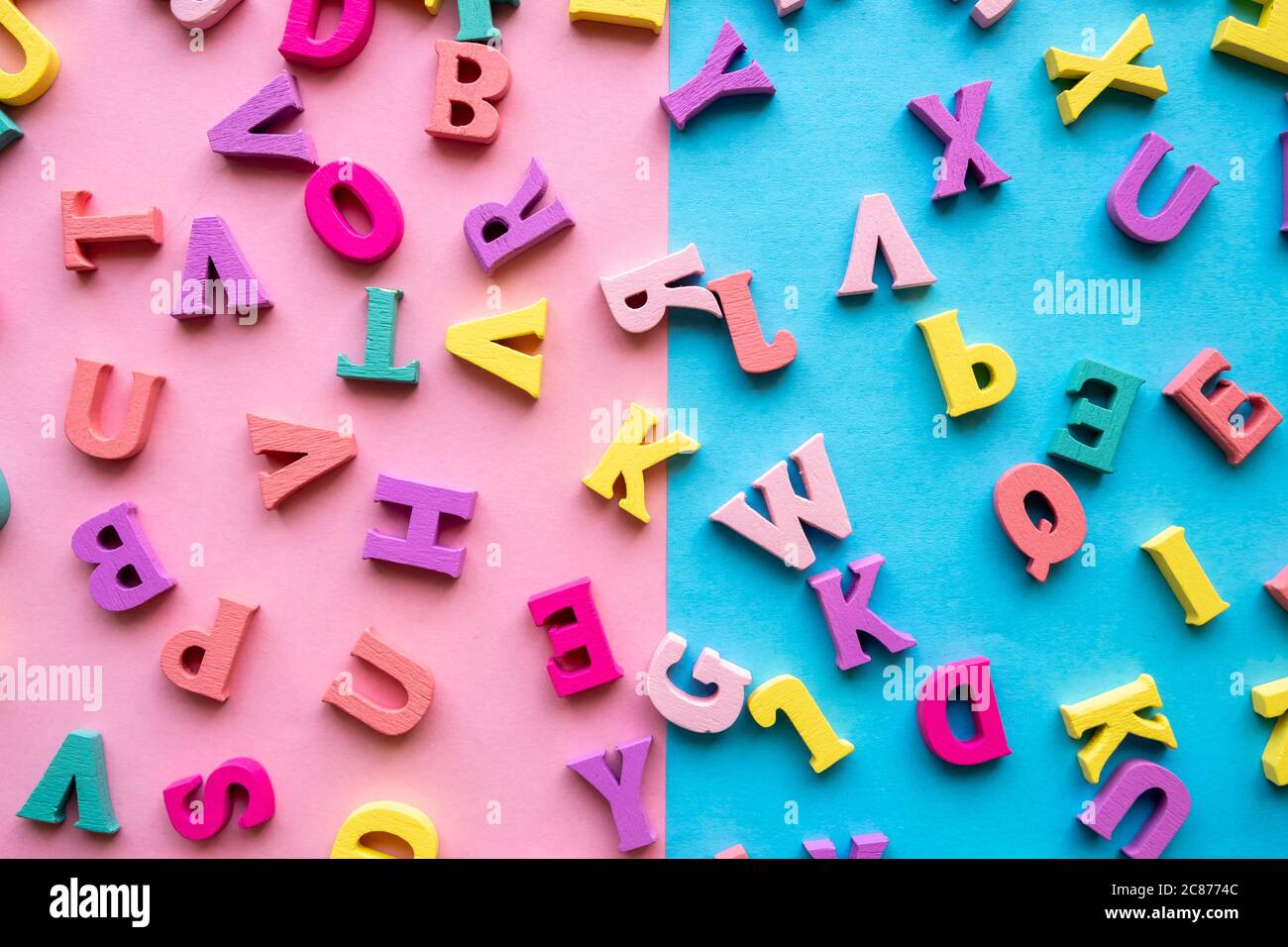 Multi color alphabet letters hi-res stock photography and images - Alamy