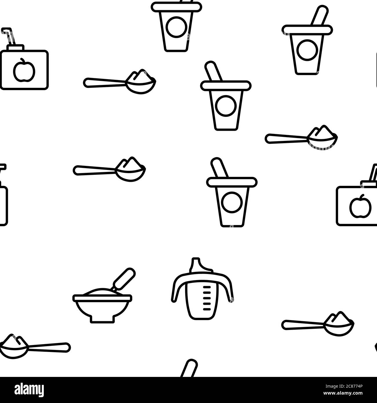 Baby Kitchen Vector Seamless Pattern Stock Vector Image & Art - Alamy