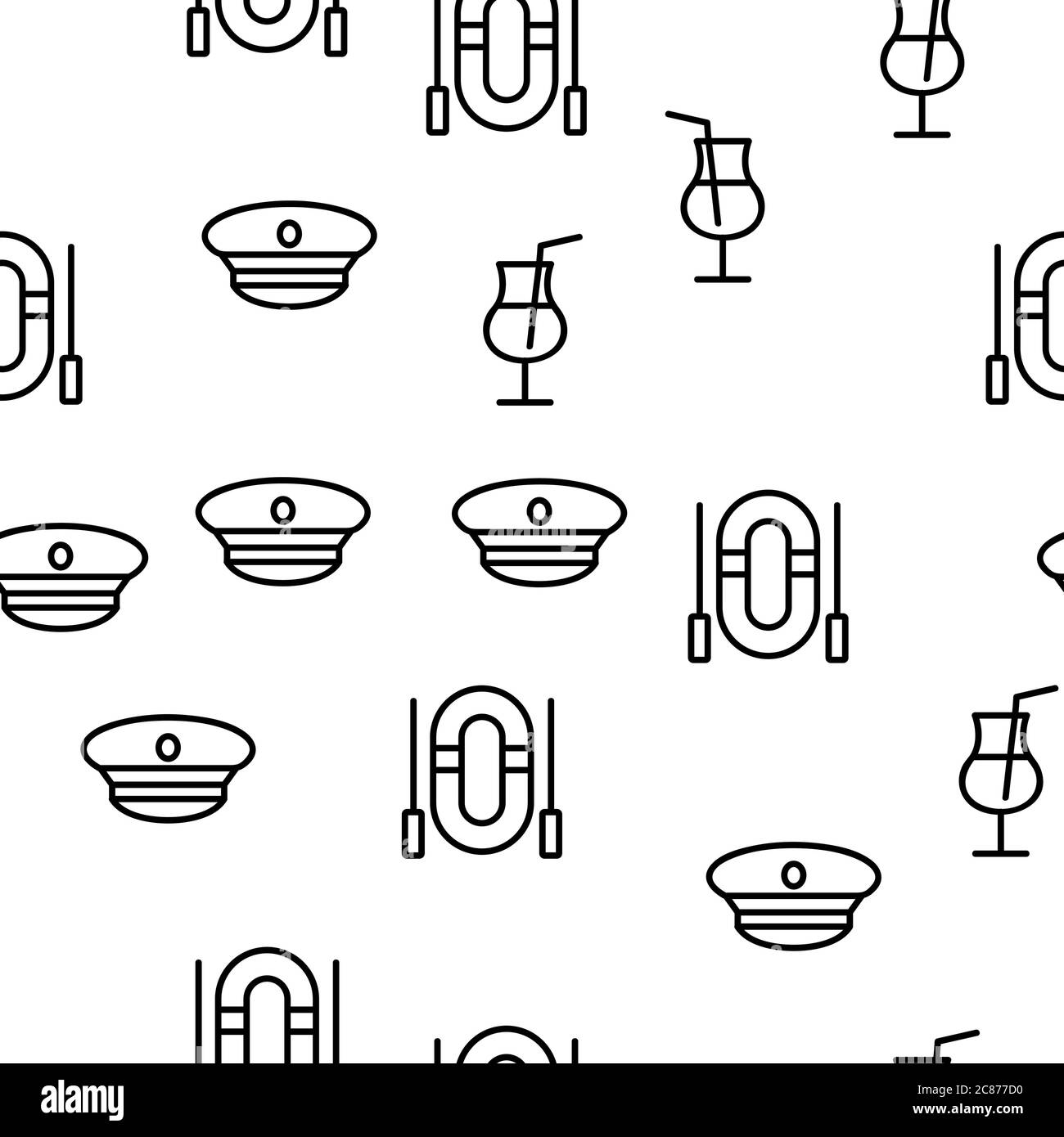 Cruise Travel Vector Seamless Pattern Stock Vector Image & Art - Alamy