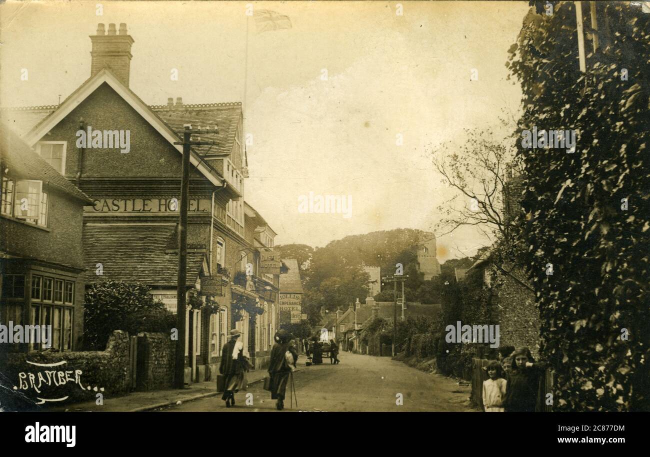 The Village (Showing the Castle Hotel), Bramber, Steyning, Horsham ...
