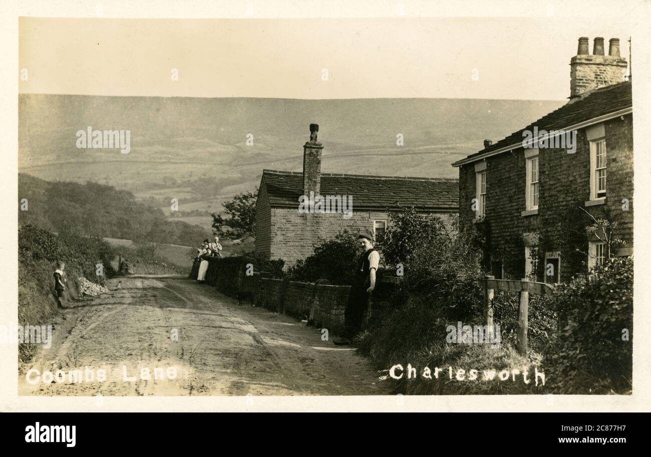 Coombs Lane, Charleswoth, Glossop, Broadbottom, Derbyshire, England ...