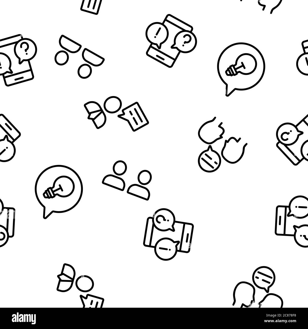 Advice Help Assistant Vector Seamless Pattern Stock Vector Image & Art ...