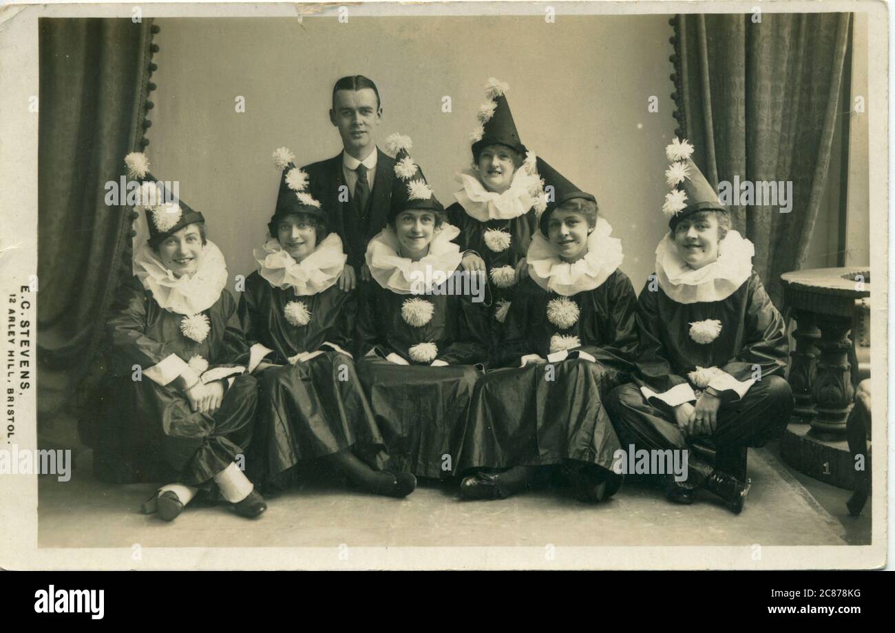 An all-girl pierrot troupe from the First World War, together with one ...