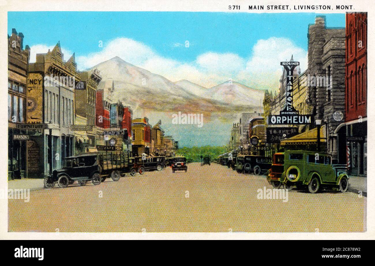 Main Street, Livingstone, Montana, USA Stock Photo - Alamy
