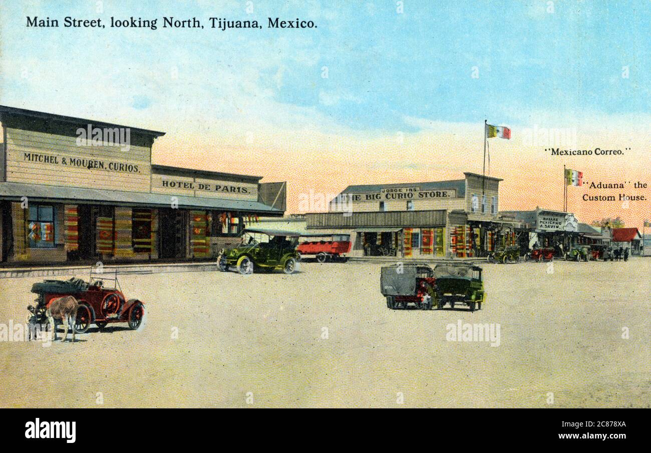 Main Street - looking North - Tijuana, Mexico Stock Photo - Alamy