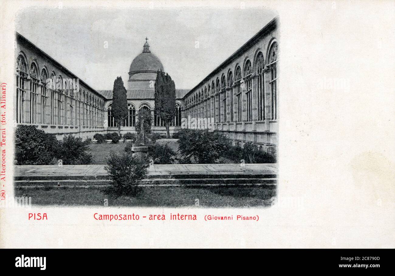 The interior courtyard of the Campo Santo (Camposanto Monumentale ...