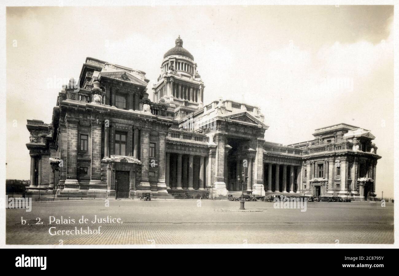 The Palace of Justice of Brussels on the Place Poelaert - Poelaertplein ...