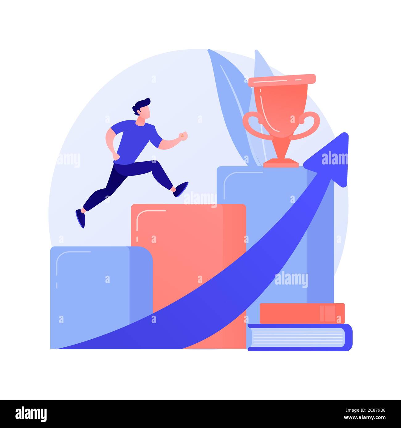 Graduation ceremony flat color Cut Out Stock Images & Pictures - Alamy