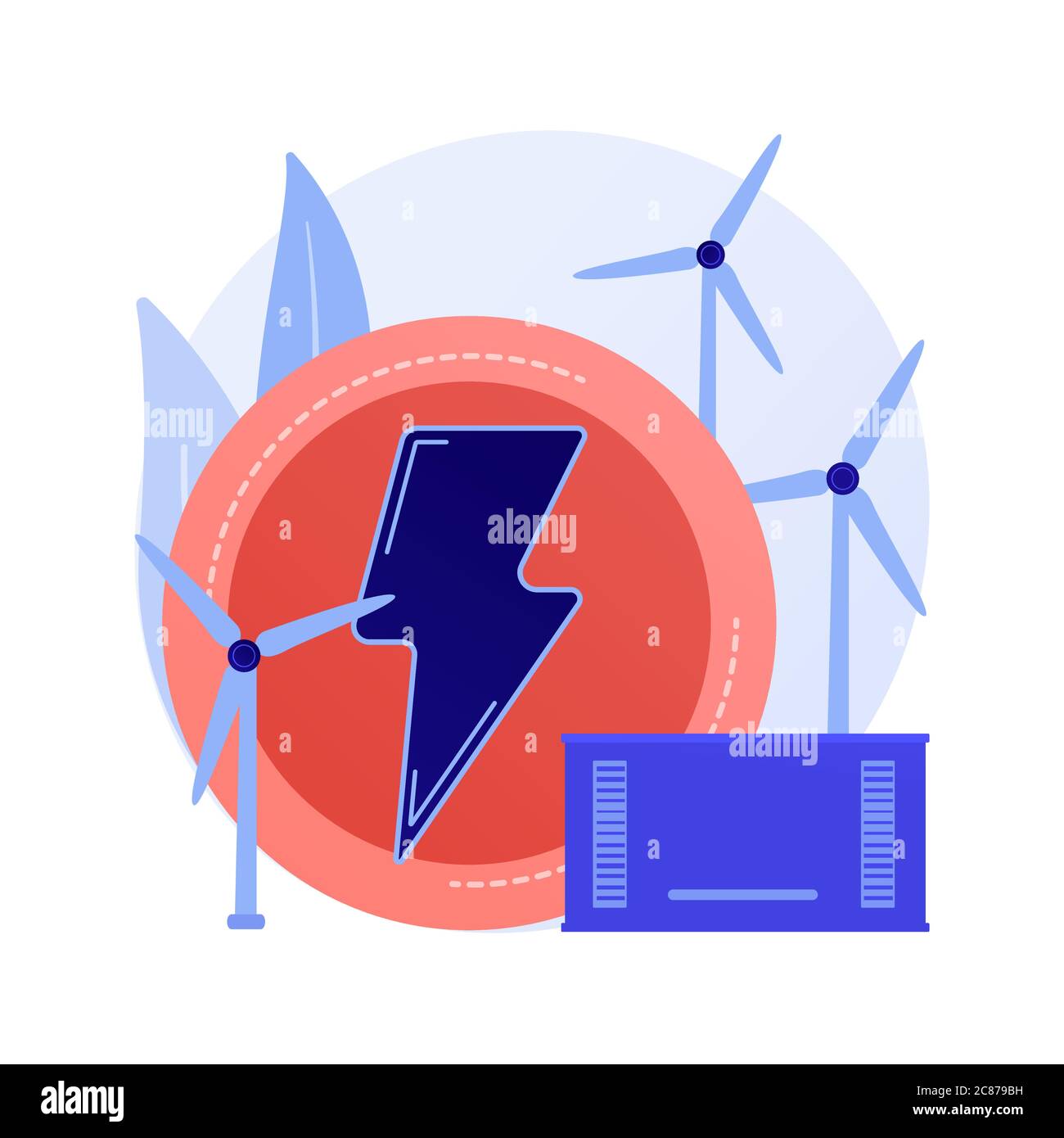 Wind farm with windmills vector concept metaphor Stock Vector Image ...