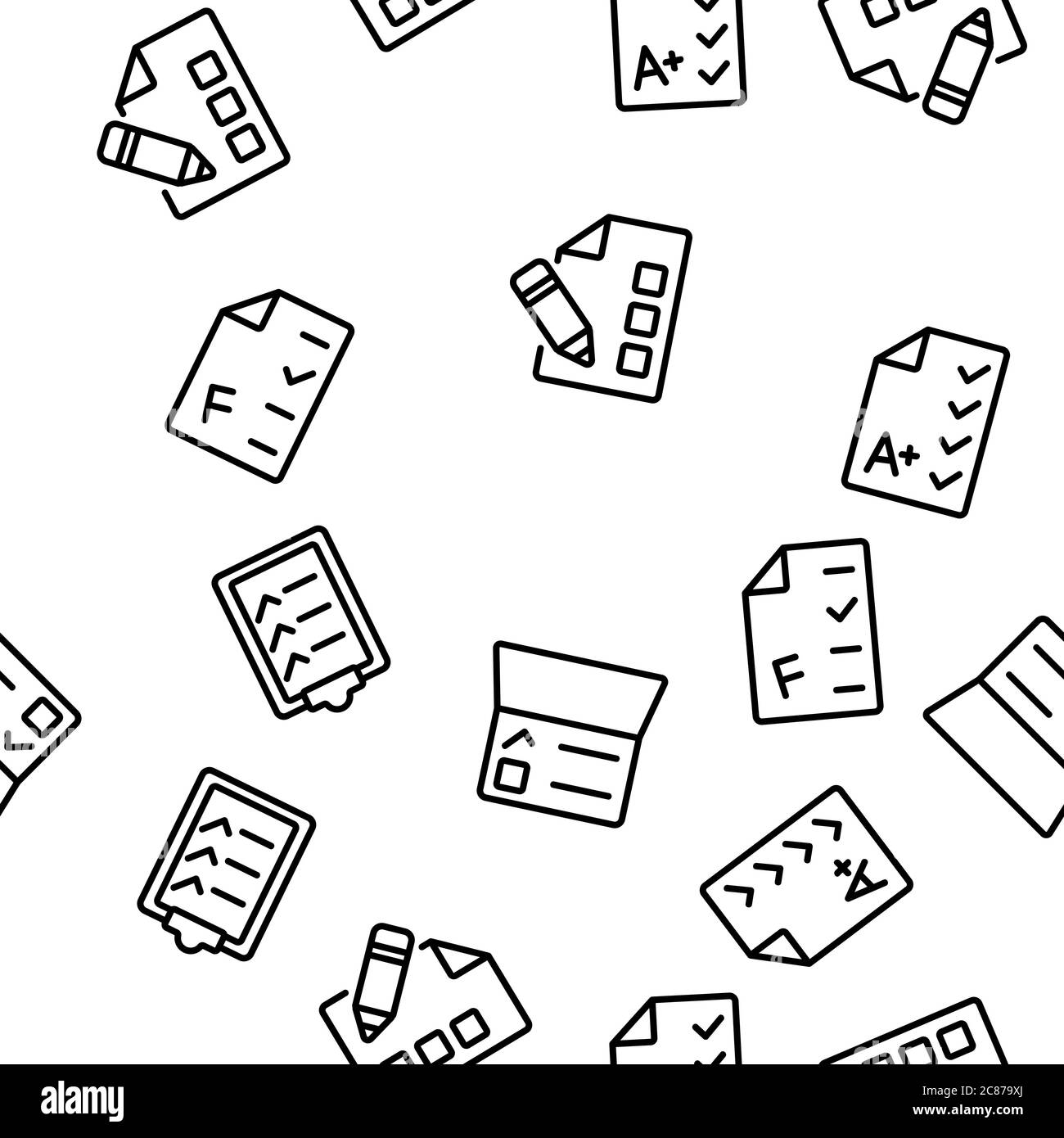 Exam Test Vector Seamless Pattern Stock Vector Image & Art - Alamy