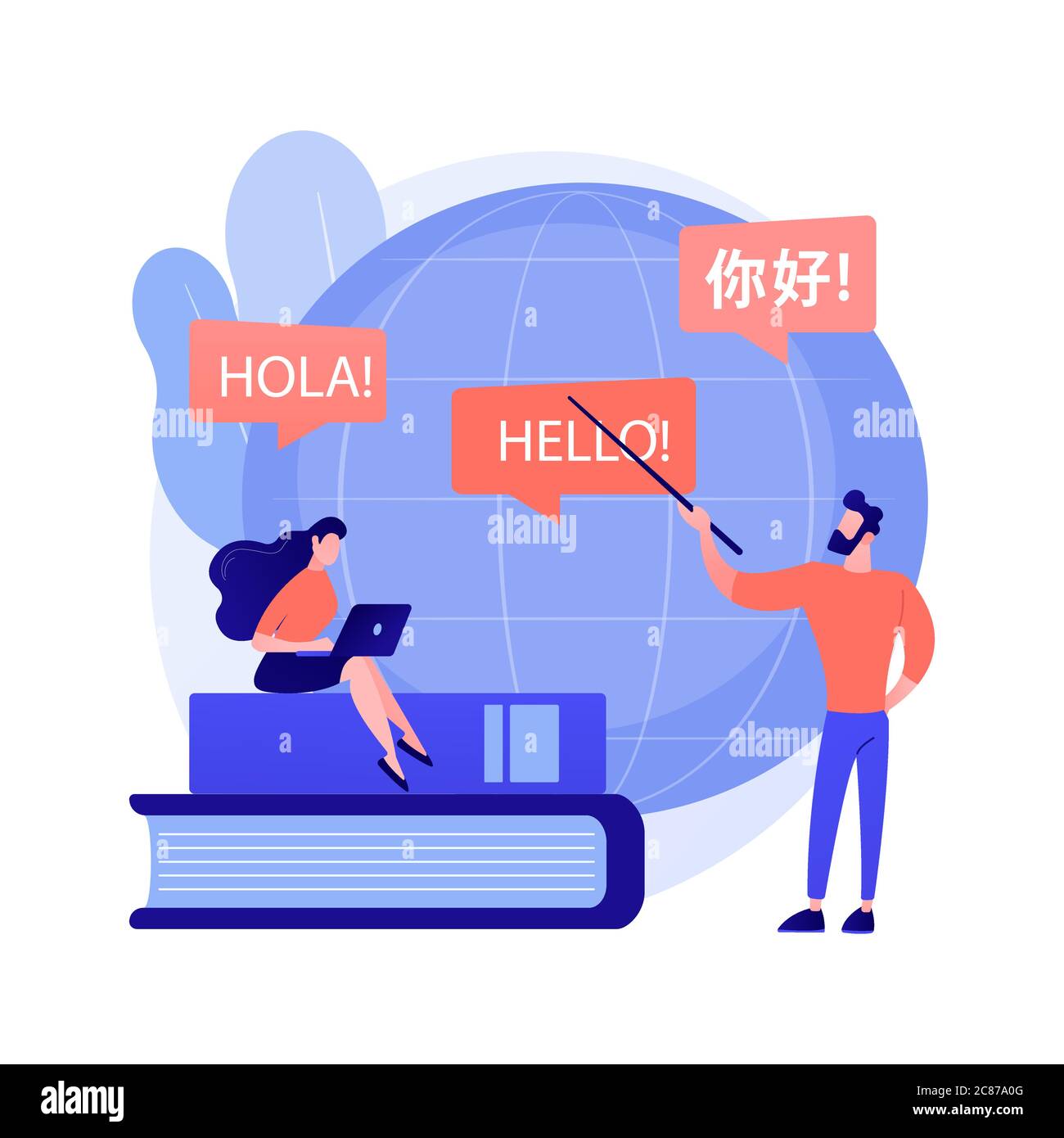 Foreign languages translating vector concept metaphor Stock Vector ...