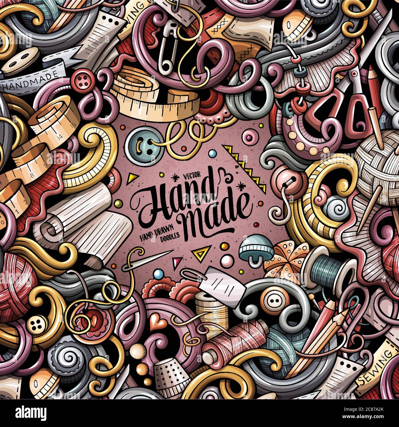 Vector cute frame hand Stock Vector Images - Alamy