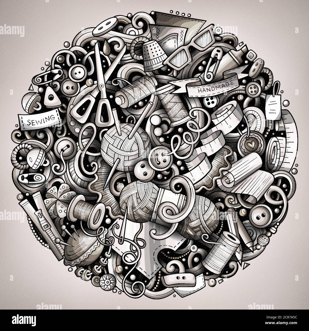 Cartoon vector doodles Handmade illustration Stock Vector Image & Art ...