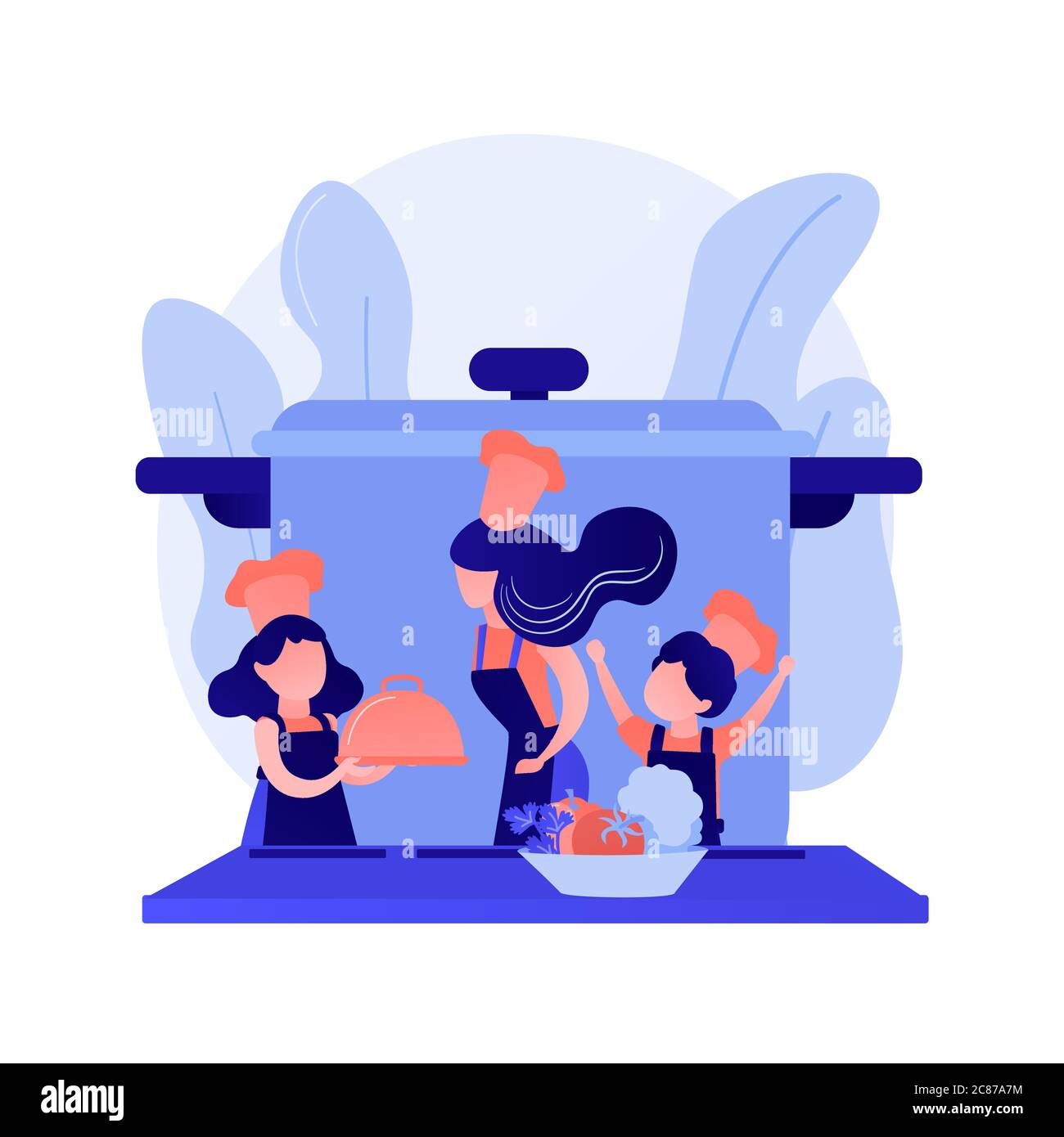 Cooking together isolated cartoon Stock Vector Images - Alamy
