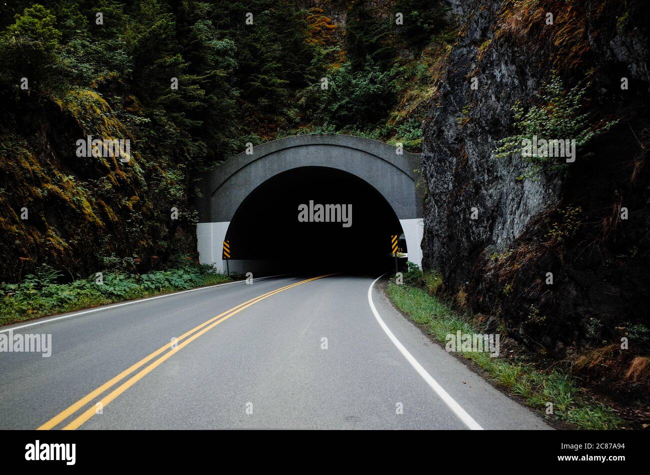 Through the tunnel and around the bend Stock Photo - Alamy