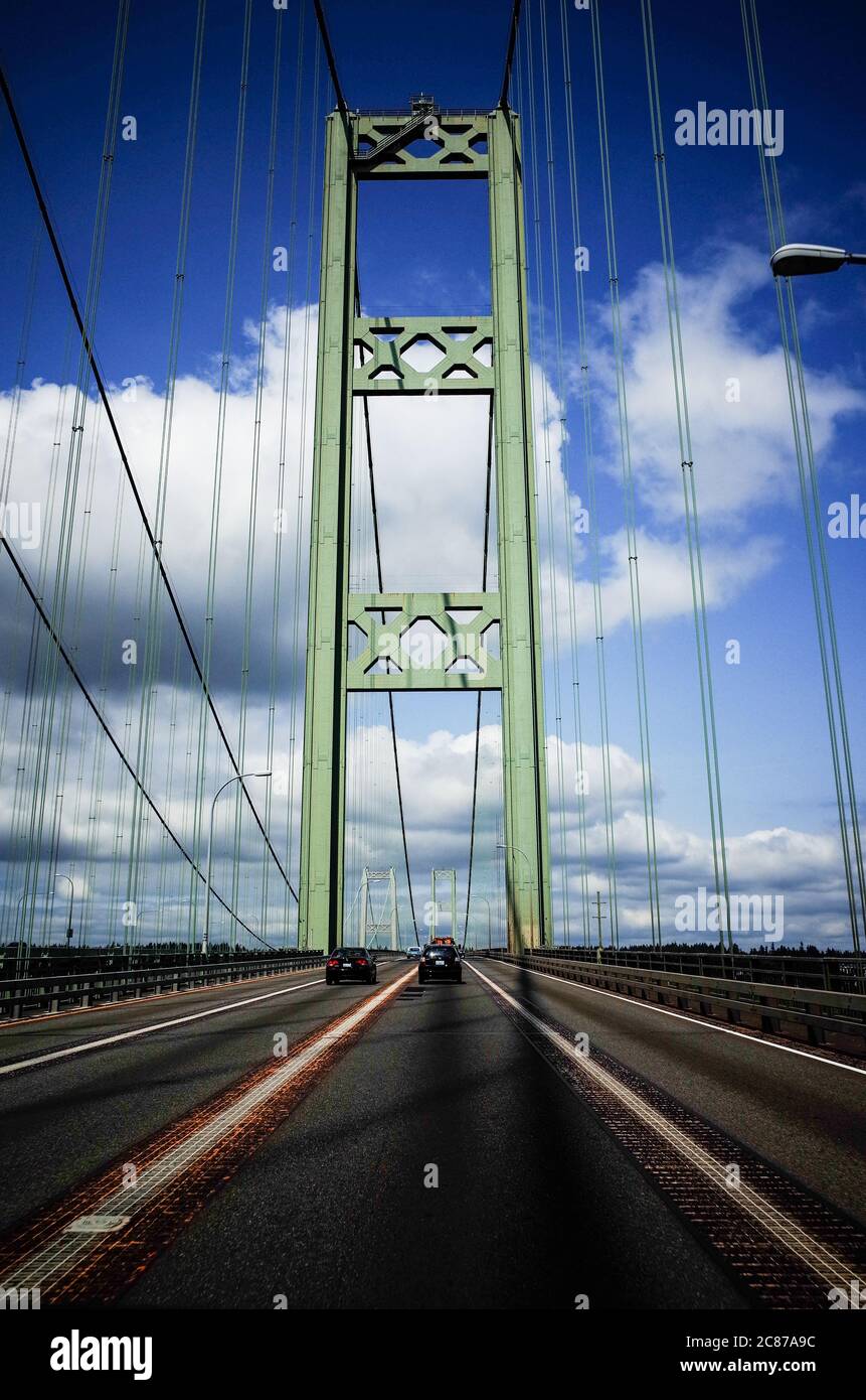 Tacoma Narrows Bridge Stock Photo - Alamy