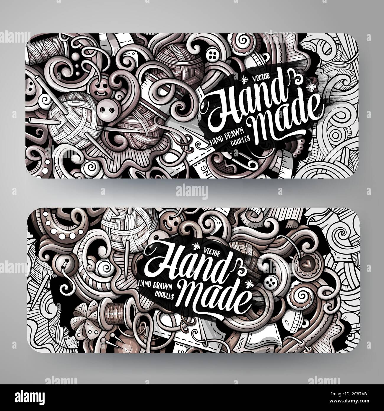 Cartoon graphics vector hand drawn doodles hand made corporate identity ...