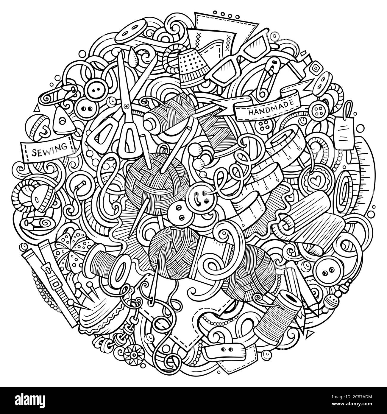 Cartoon vector doodles Handmade illustration Stock Vector Image & Art ...