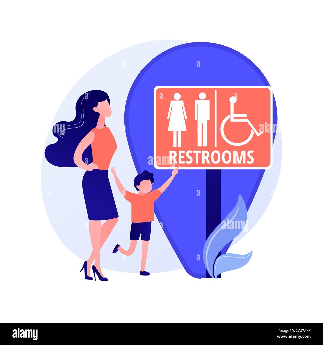 Public toilet entrance restroom Cut Out Stock Images & Pictures - Alamy