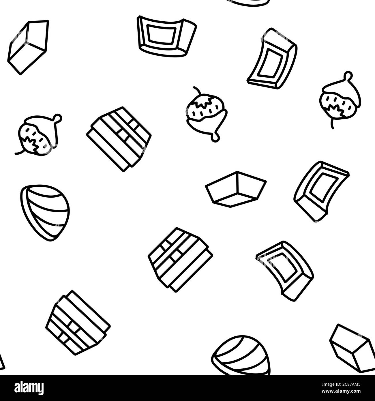Chocolate Vector Seamless Pattern Stock Vector Image & Art - Alamy