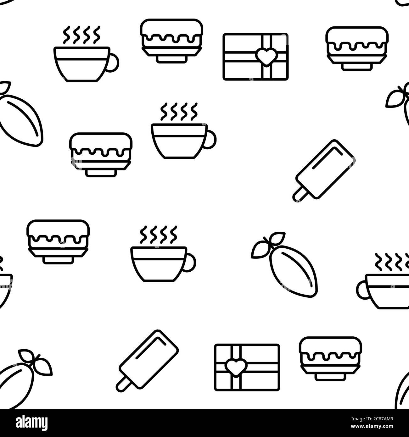 Chocolate Vector Seamless Pattern Stock Vector Image & Art - Alamy