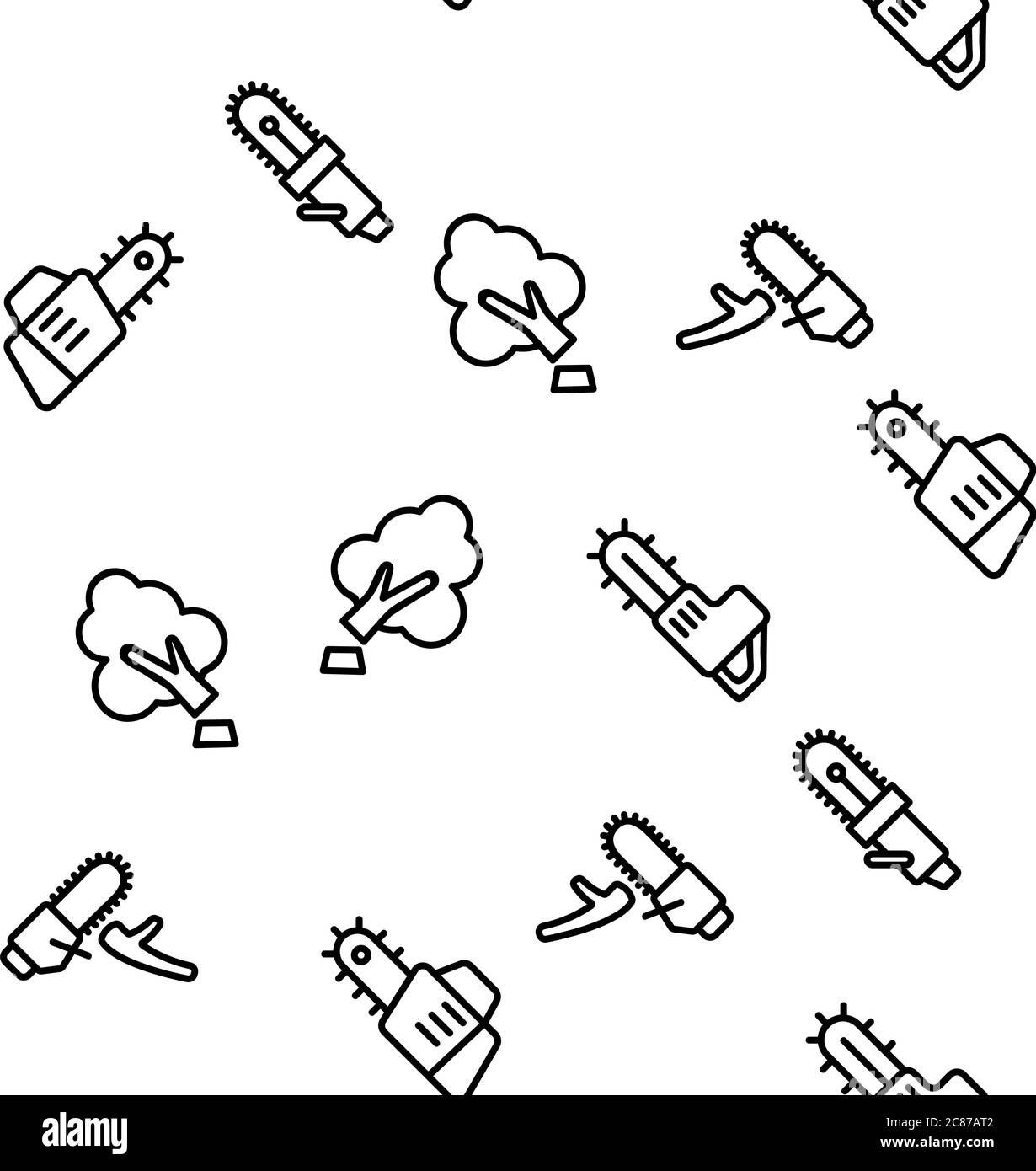 Chainsaw electric tool Black and White Stock Photos & Images - Alamy