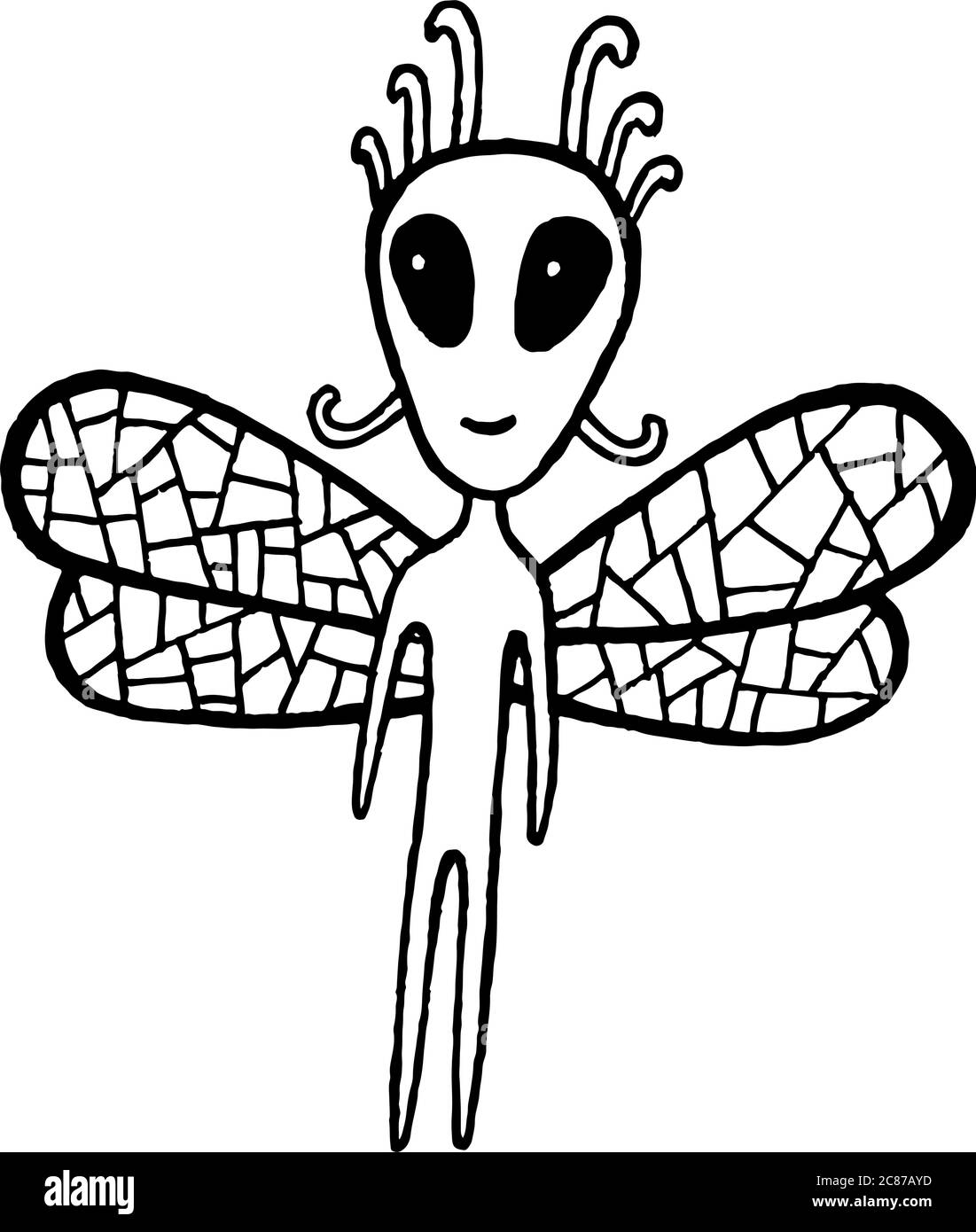 Dragonfly Fairy Coloring Page