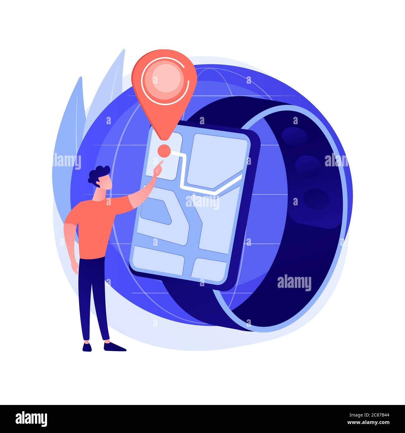 GPS application vector concept metaphor Stock Vector Image & Art - Alamy