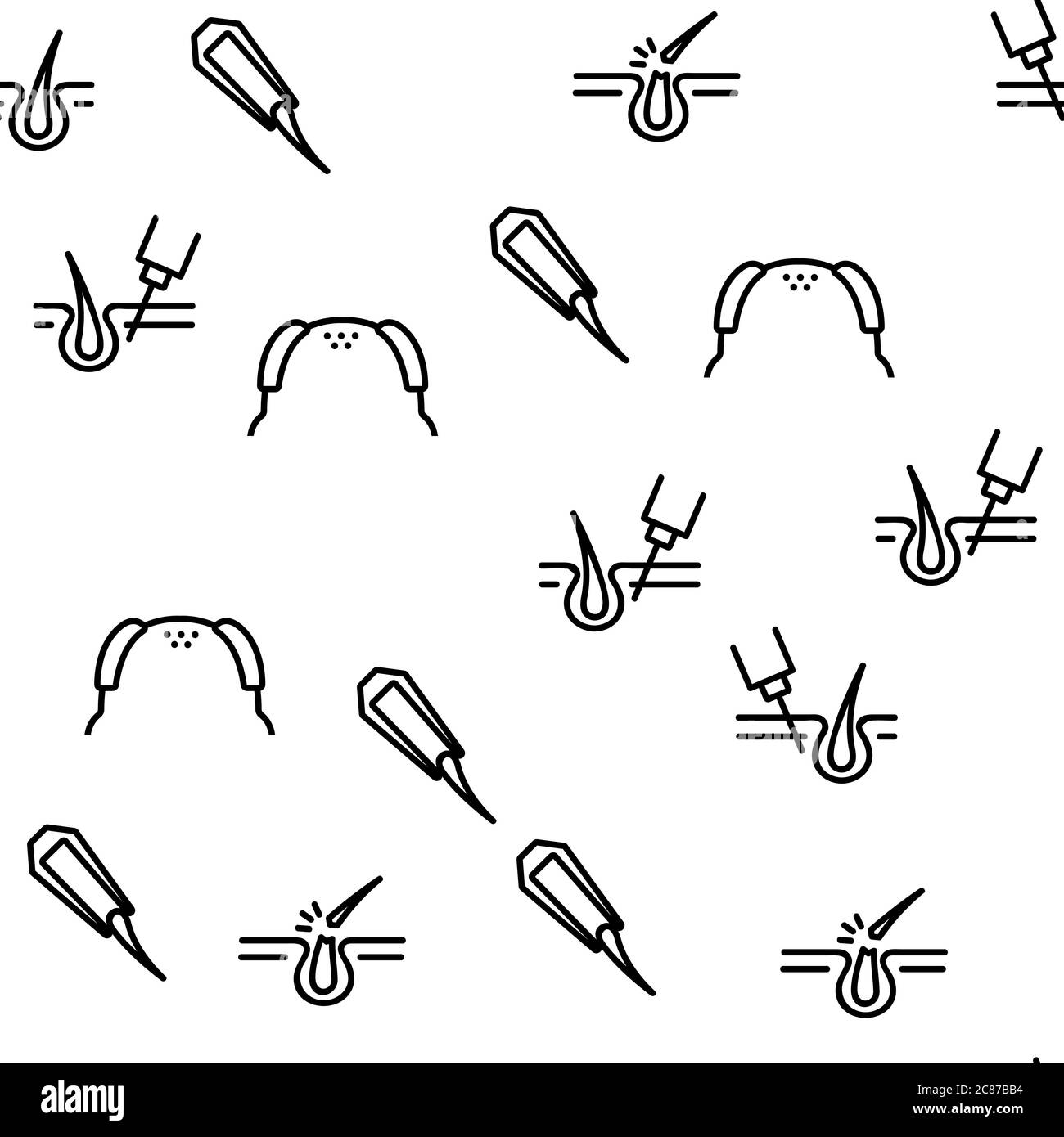 Hair Loss Vector Seamless Pattern Stock Vector Image & Art - Alamy