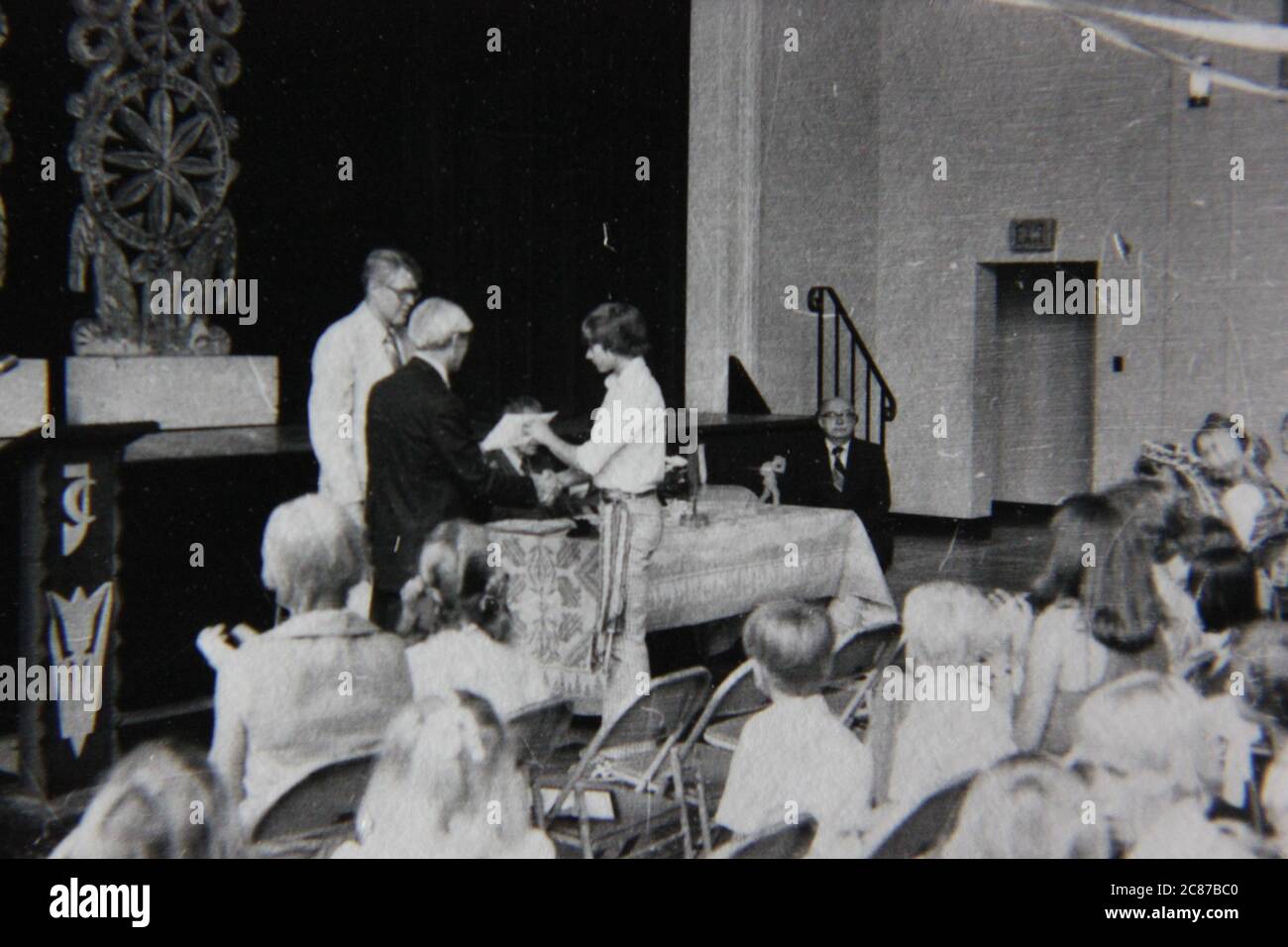 Fine 70s vintage black and white lifestyle photography of an elementary ...