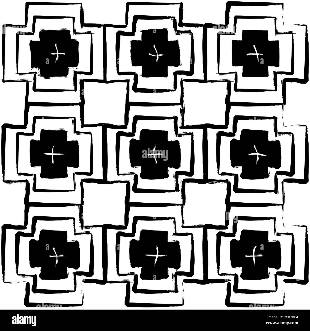 Art squares painting Black and White Stock Photos & Images - Alamy