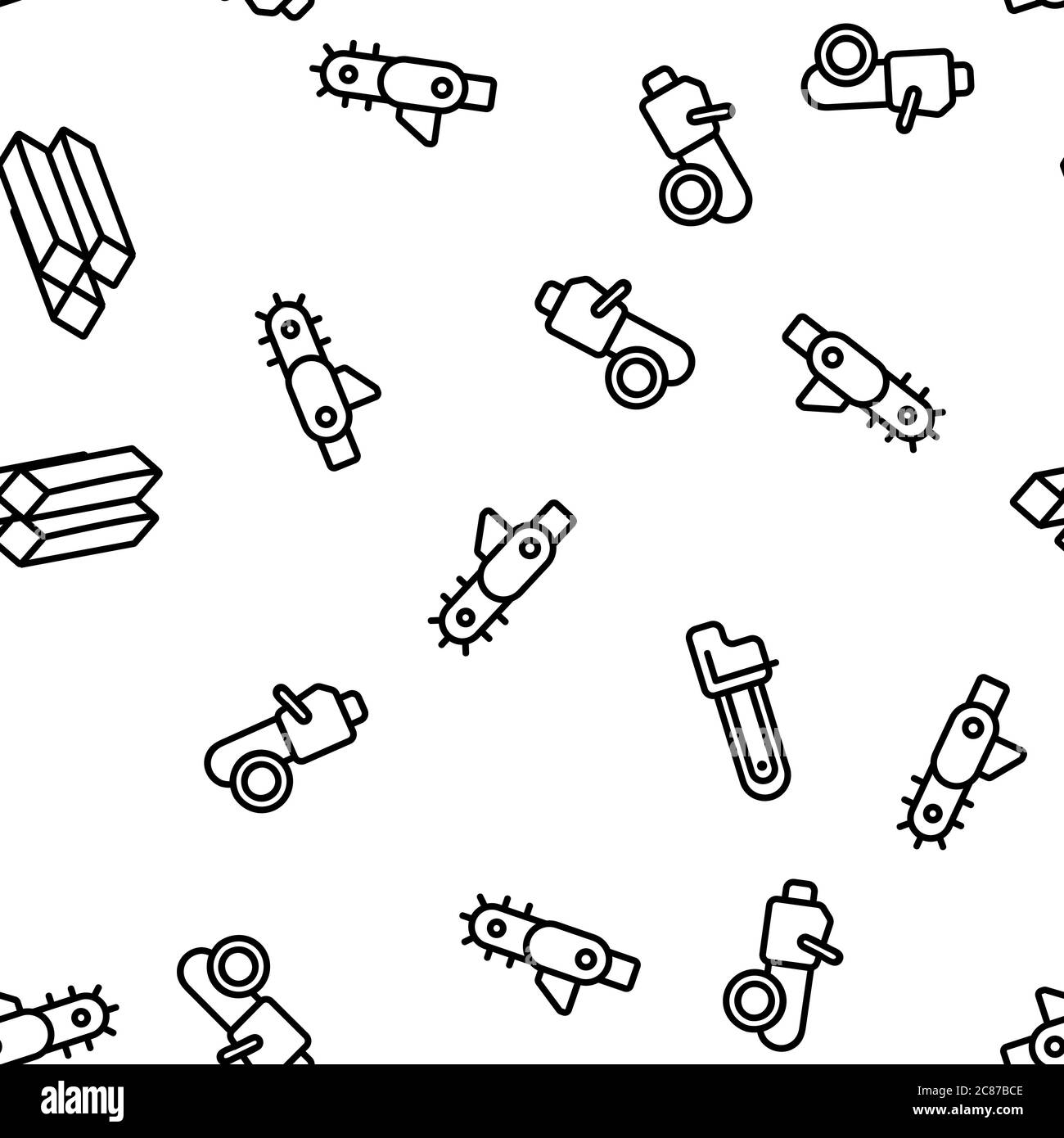 Chainsaw Vector Seamless Pattern Stock Vector Image & Art - Alamy