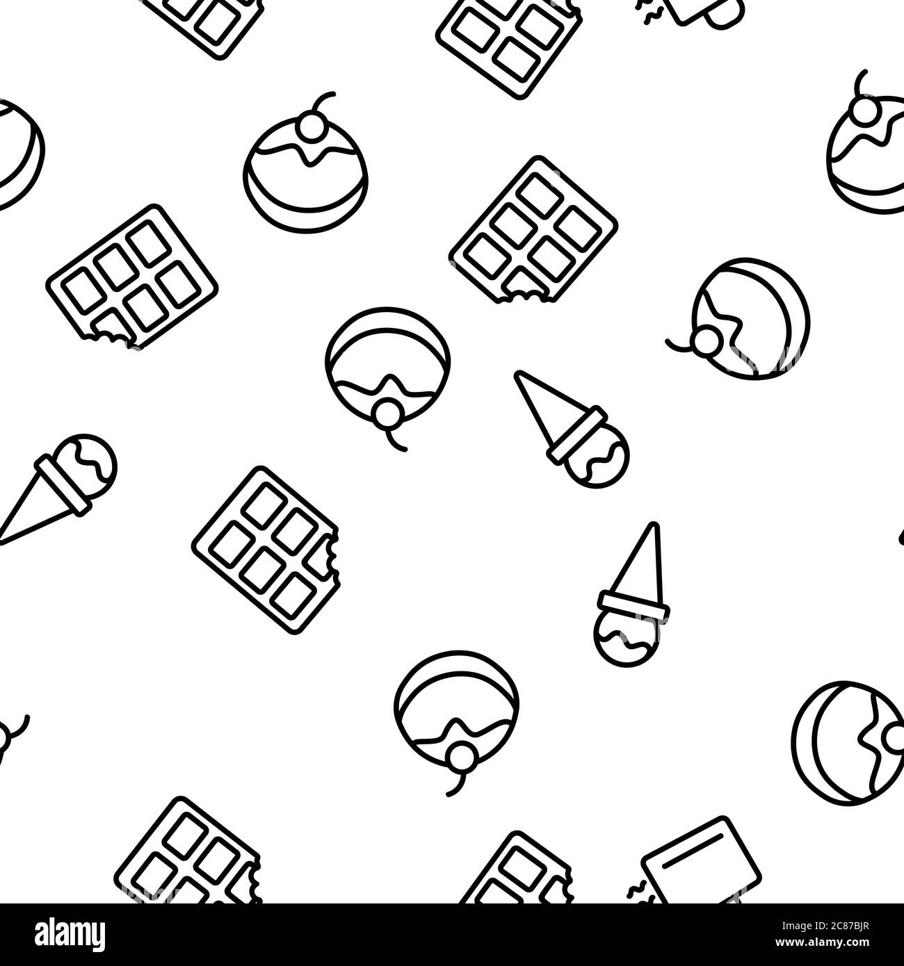 Chocolate Vector Seamless Pattern Stock Vector Image & Art - Alamy