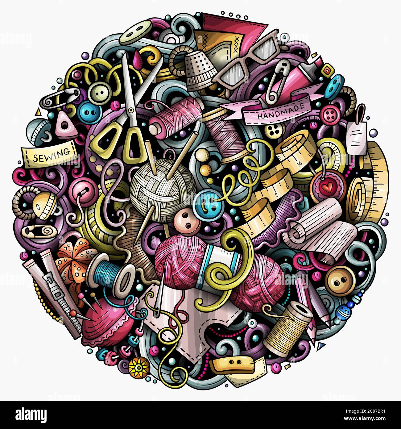 Cartoon vector doodles Handmade illustration Stock Vector Image & Art ...