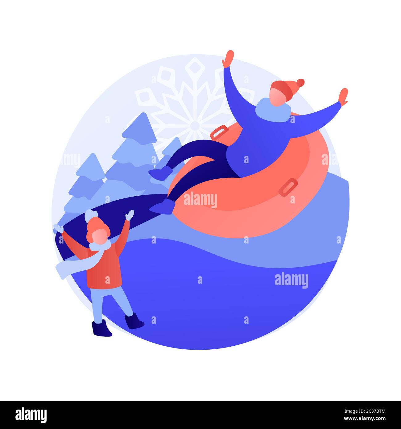 Kid snow angel vector child fun hi-res stock photography and images - Alamy